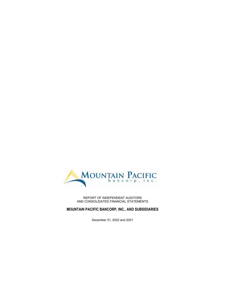 2022 Annual Financial Statement – Mountain Pacific Bank